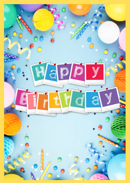 Happy Birthday Vertical Background Wallpaper